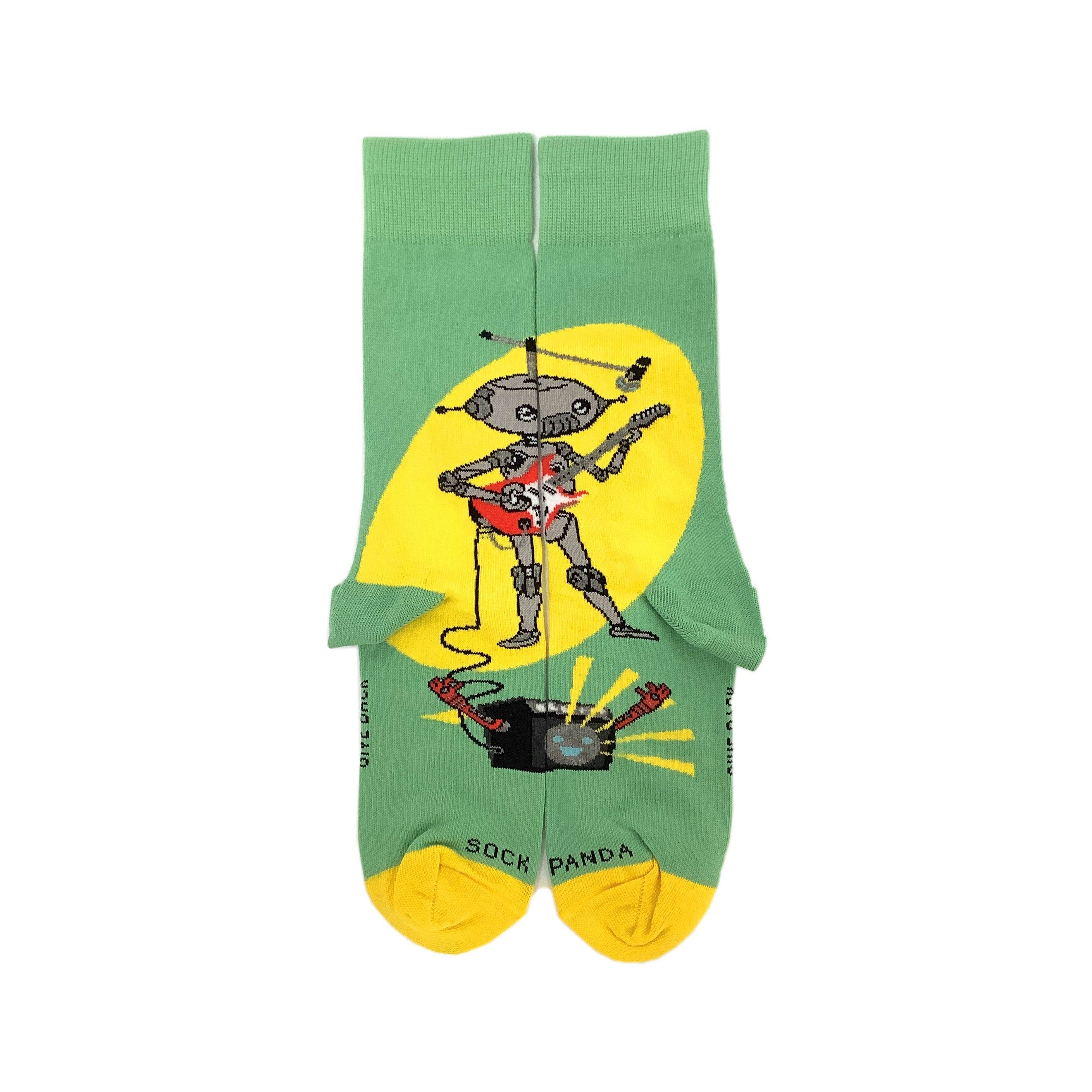 Guitar Playing Musical Robot Socks GRAMMY Museum Updated Theme Guitar Playing Musical Robot Socks GRAMMY Museum Updated Theme